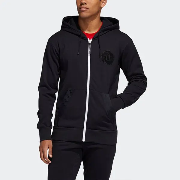 Adidas Basketball Hooded Jacket - Black