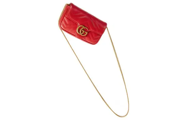 Gucci Gg Marmont Matelassé Super Mini Bag - Red