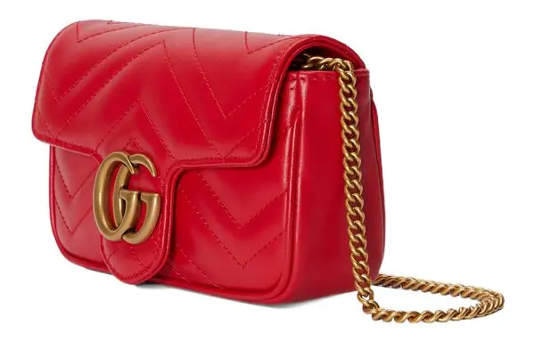 Gucci Gg Marmont Matelassé Super Mini Bag - Red