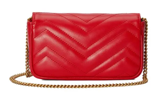 Gucci Gg Marmont Matelassé Super Mini Bag - Red