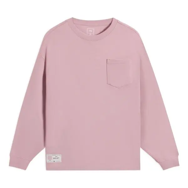 LI-NING Chinese Color Pocket Long Sleeve T-shirt - Pink