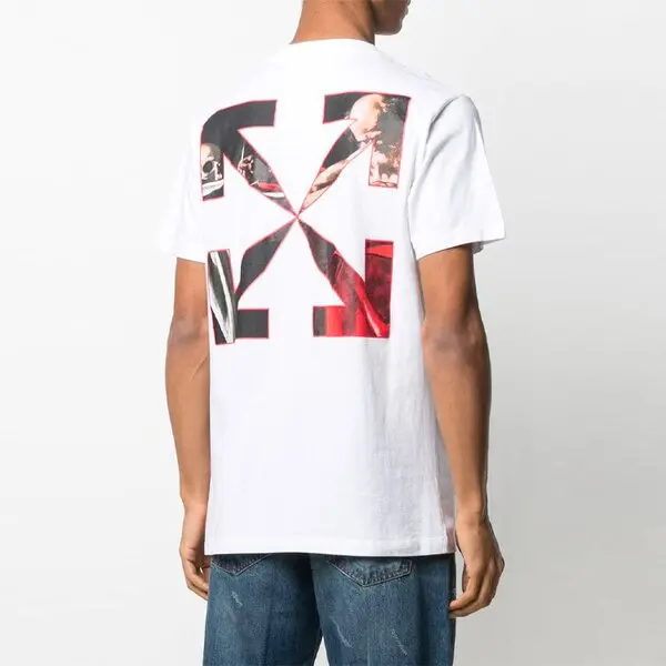 Off-White Ss21 Printing Pattern Round Neck Short Sleeve