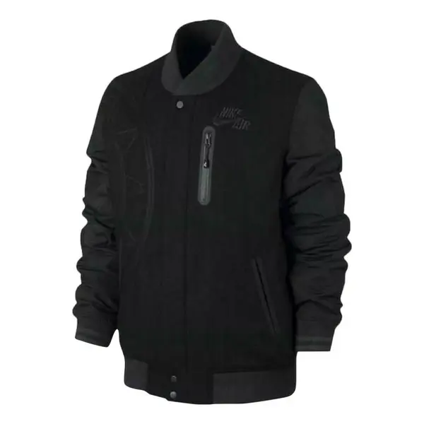 Nike Destroyer Letterman Jacket - Black