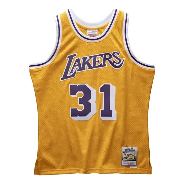 Mitchell & Ness X Nba Los Angeles Lakers 1984-85 Kurt Rambis 31 Swingman Jersey - Yellow
