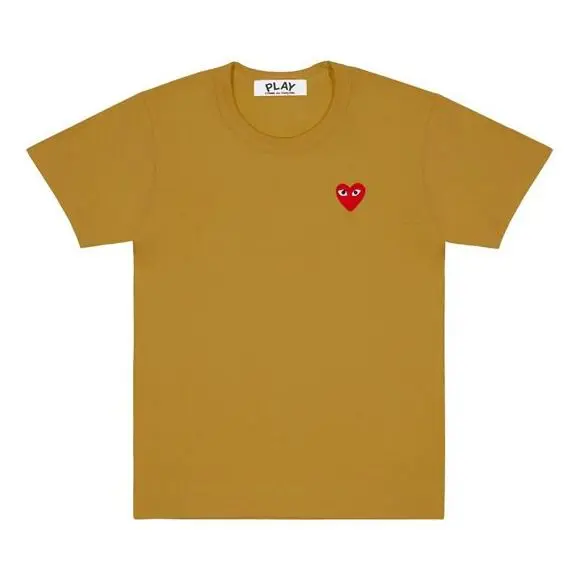 Play Comme Des Garcon Heart Logo T-shirt - Tan
