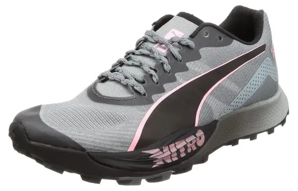 PUMA Fast-trac Apex Nitro Trail Running Shoes - Grey/black/pink