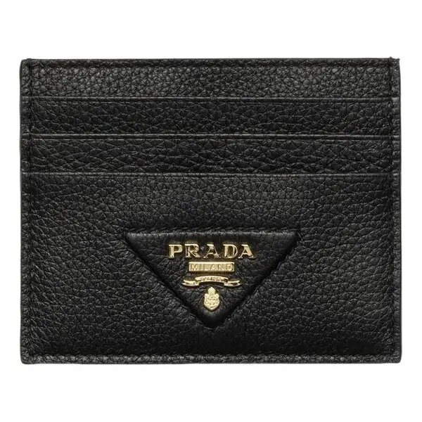 Prada Ss26 Leather Card Holder - Black