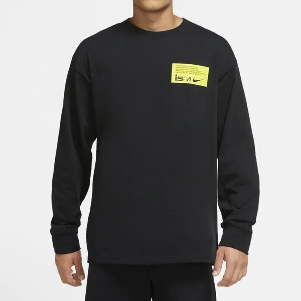 Nike Ispa Long-sleeve T-shirt 'black Opti Yellow