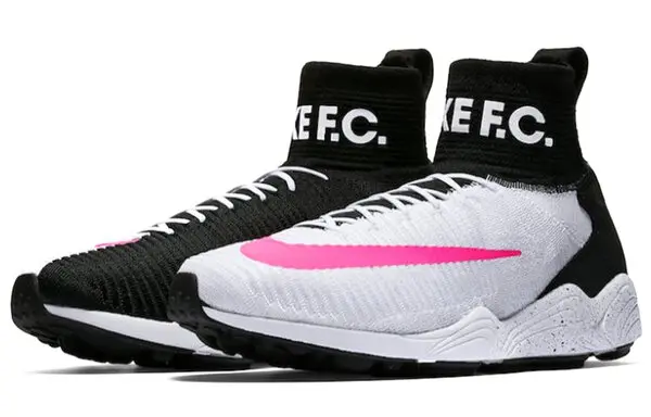 Nike Zoom Mercurial Xi Flyknit Fc High Top Sneakers - White/pink/black