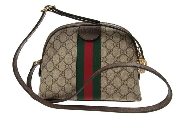 Gucci Ophidia Gg Stripe Webbing Canvas Shoulder Bag - Cream