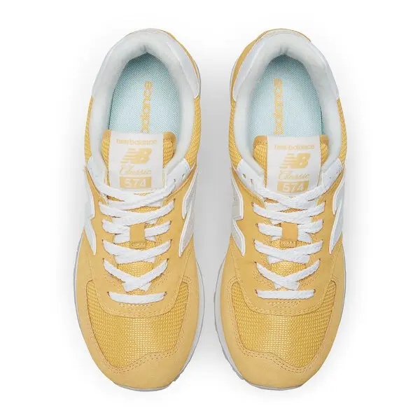 NEW BALANCE 574 Sneakers - Yellow/white