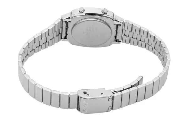 Casio Vintage Dial Steel Link Band Digital Watch - Silver