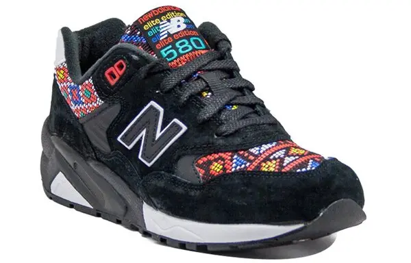 NEW BALANCE 580 Series Athletic Sneakers - Black/white/red
