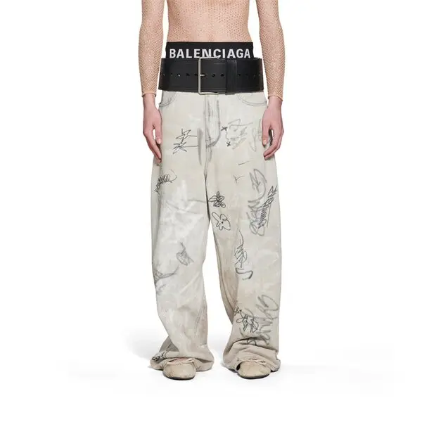 Balenciaga Graffiti Baggy Jeans