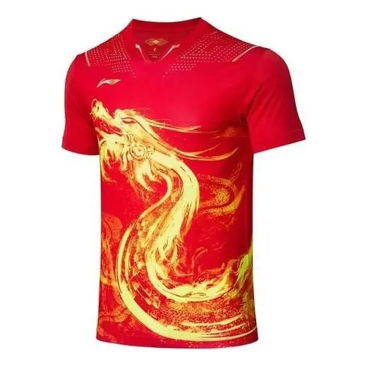 LI-NING 32nd Tokyo Olympics Table Tennis Jersey - Red/yellow