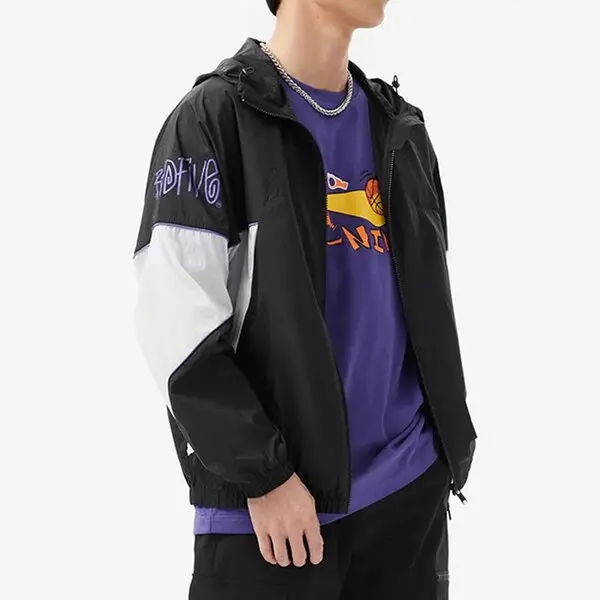 LI-NING Badfive Logo Jacket - Black/white