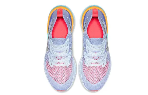 Nike Epic React Flyknit 2 Athletic Sneakers - Blue/pink/silver