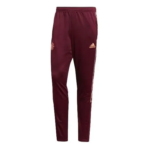 Adidas Manchester United Soccer/football Sports Long Pants - Wine Red