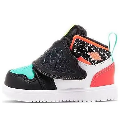 JORDAN Sky Air 1 High Top Sneakers - Black/blue/red