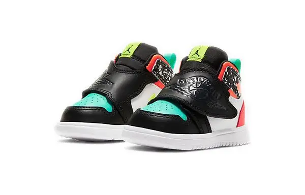 JORDAN Sky Air 1 High Top Sneakers - Black/blue/red