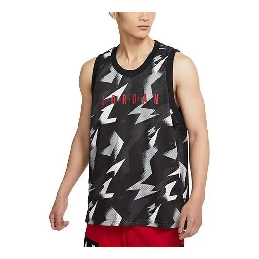 JORDAN Contrasting Colors Pattern Alphabet Numeric Breathable Training Basketball Sports Vest - Default Color