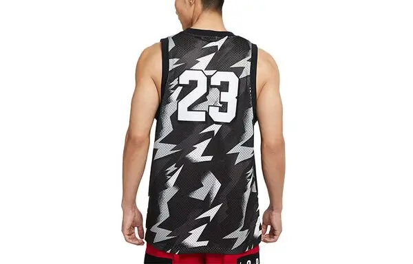 JORDAN Contrasting Colors Pattern Alphabet Numeric Breathable Training Basketball Sports Vest - Default Color