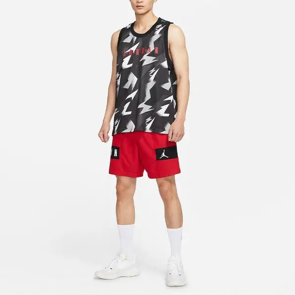 JORDAN Contrasting Colors Pattern Alphabet Numeric Breathable Training Basketball Sports Vest - Default Color