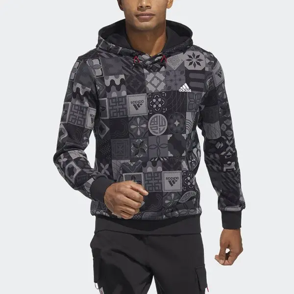 Adidas Cny Aop Hood Pattern Full Print Sports