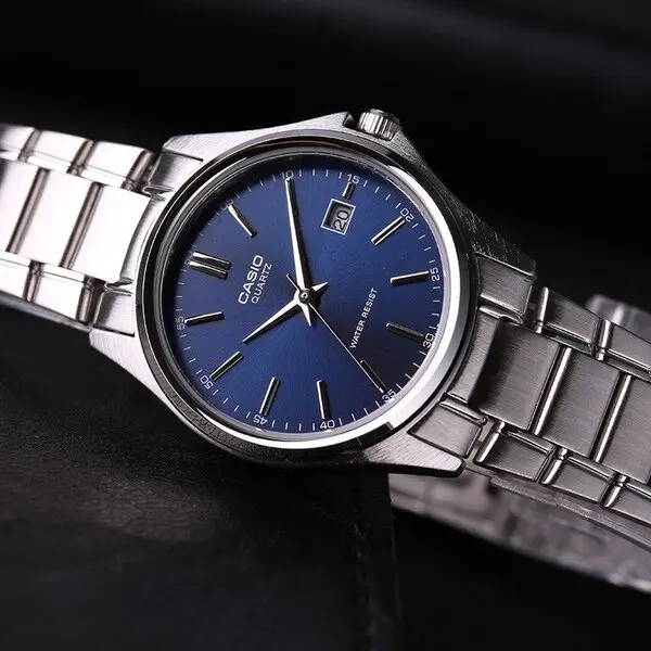Casio Stainless Steel Link Strap Water Resistant Analog Quartz Watch