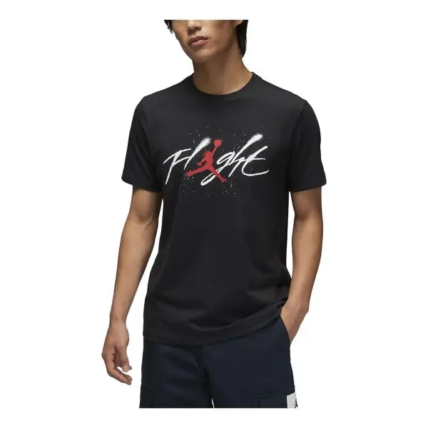 JORDAN Graphic T-shirt 'black - Black/red/white
