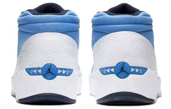 JORDAN Air Team Showcase 'unc' Mid Top Leather Basketball Sneakers