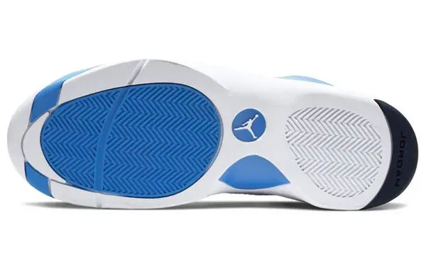 JORDAN Air Team Showcase 'unc' Mid Top Leather Basketball Sneakers