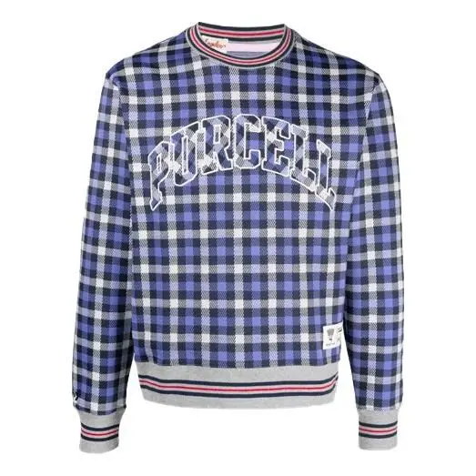 CONVERSE X Todd Snyder Plaid Pattern Long Sleeve Sweatshirt - Blue