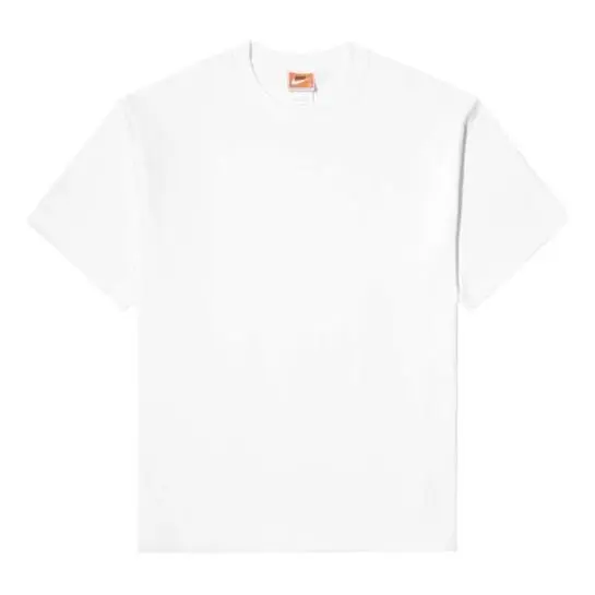 Nike Solid Color Sports Round Neck Short Sleeve White T-shirt - Multi-color