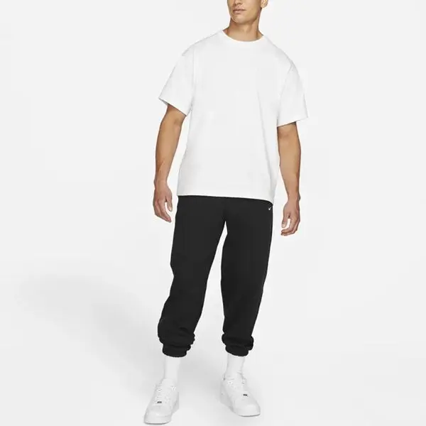 Nike Solid Color Sports Round Neck Short Sleeve White T-shirt - Multi-color