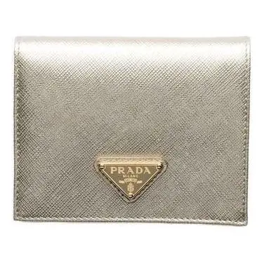Prada Ss26 Small Saffiano Leather Wallet - Pyrite