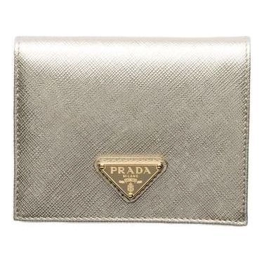 Prada Ss26 Small Saffiano Leather Wallet - Pyrite