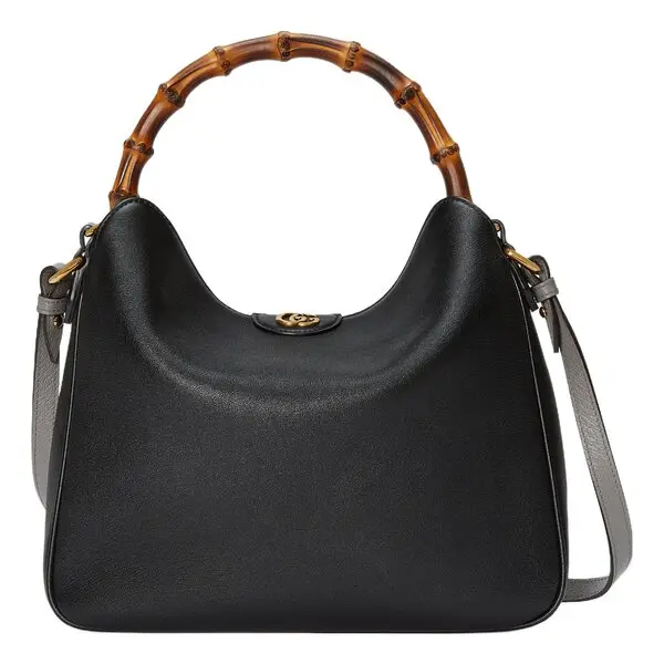 Gucci Diana Shoulder Bag With Bamboo Handle - Black