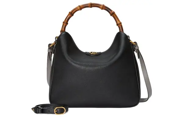 Gucci Diana Shoulder Bag With Bamboo Handle - Black