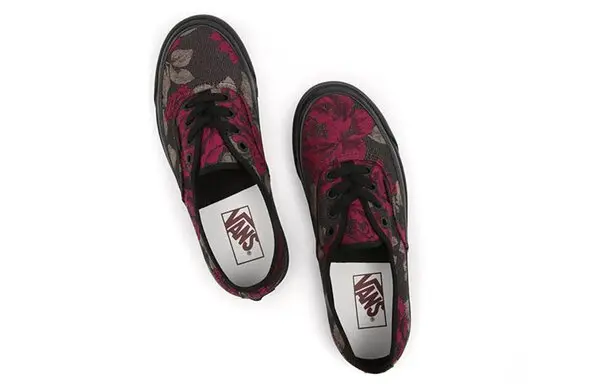 VANS Factory Authentic 44 Dx Floral Low Top Sneakers - Black/red