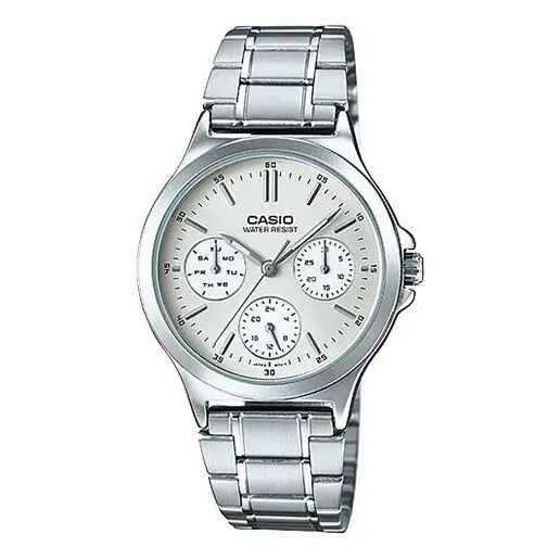 Casio Stainless Steel Quartz Analog Watch - White