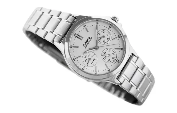 Casio Stainless Steel Quartz Analog Watch - White