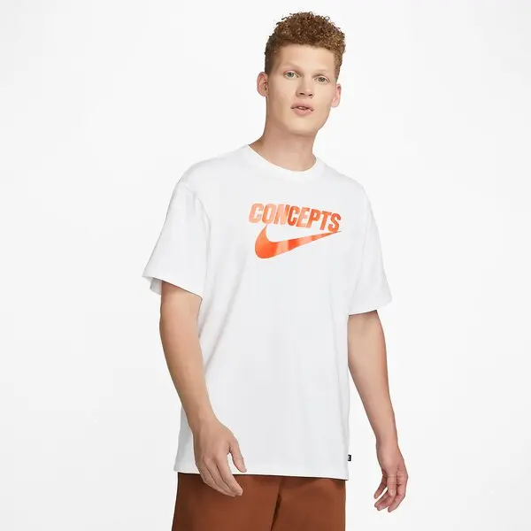 Nike X Concepts T-shirt 'white Orange - White/orange