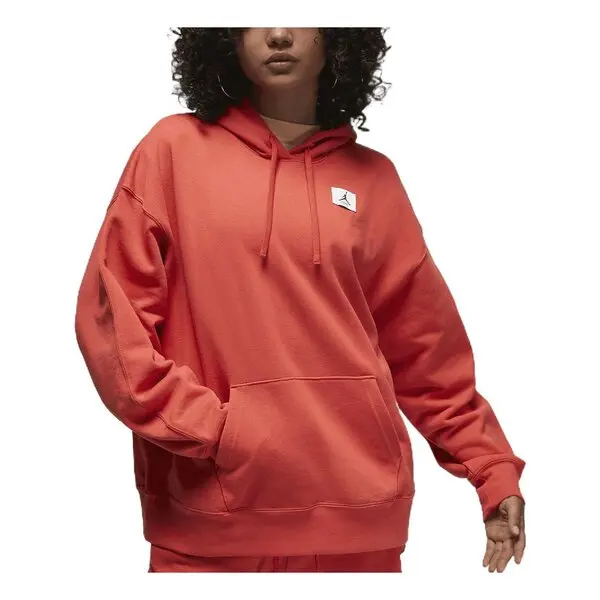 JORDAN Air Flight Fleece Pullover Hoodie - Red