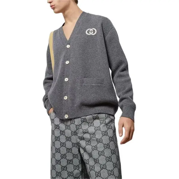 Gucci Knit Wool Cardigan With Interlocking G