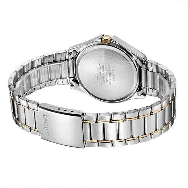 Casio Stainless Steel And Gold-tone Link Watch With Quartz Movement