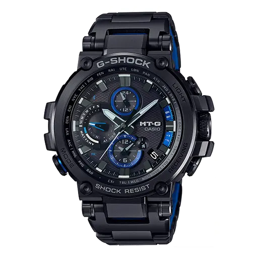 Casio G-shock Mt-g "black" Watch With Bluetooth And Solar Energy - Blue