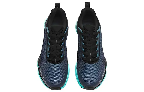 ANTA Athletic Lace-up Sneakers - Blue/black/teal
