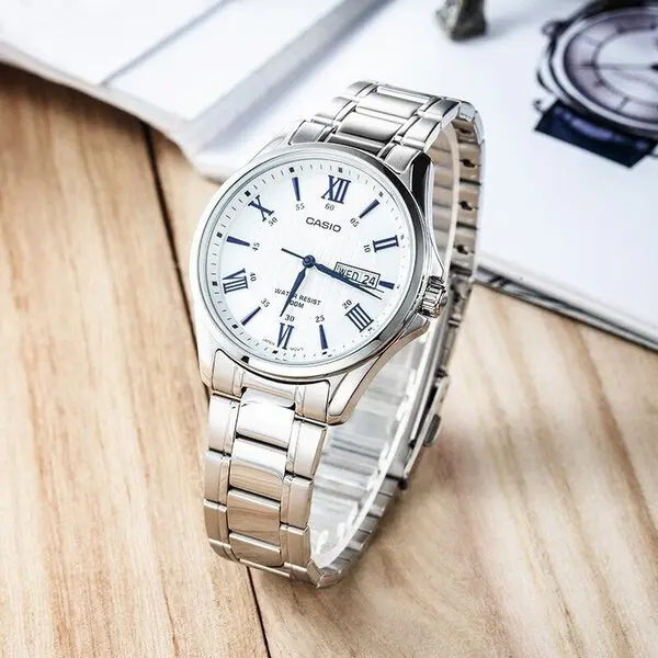 Casio Stainless Steel Analog Watch - Silver