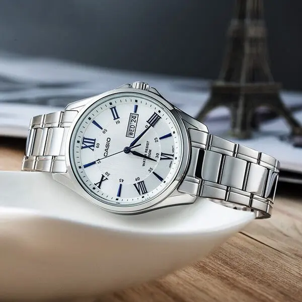 Casio Stainless Steel Analog Watch - Silver